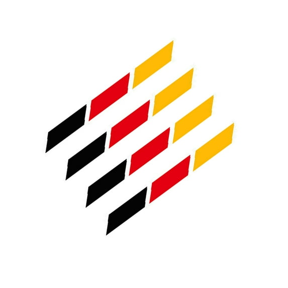 4pcs Car Body Scratch Cover Stickers Italian French German National ...