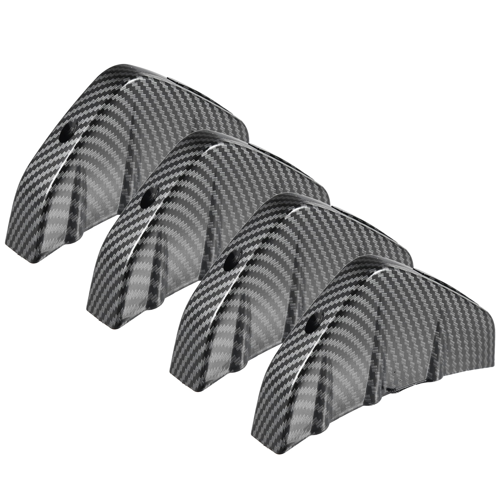 4pcs Car Diffuser Universal Shark Fin Spoilers Rear Spoiler Wing ...
