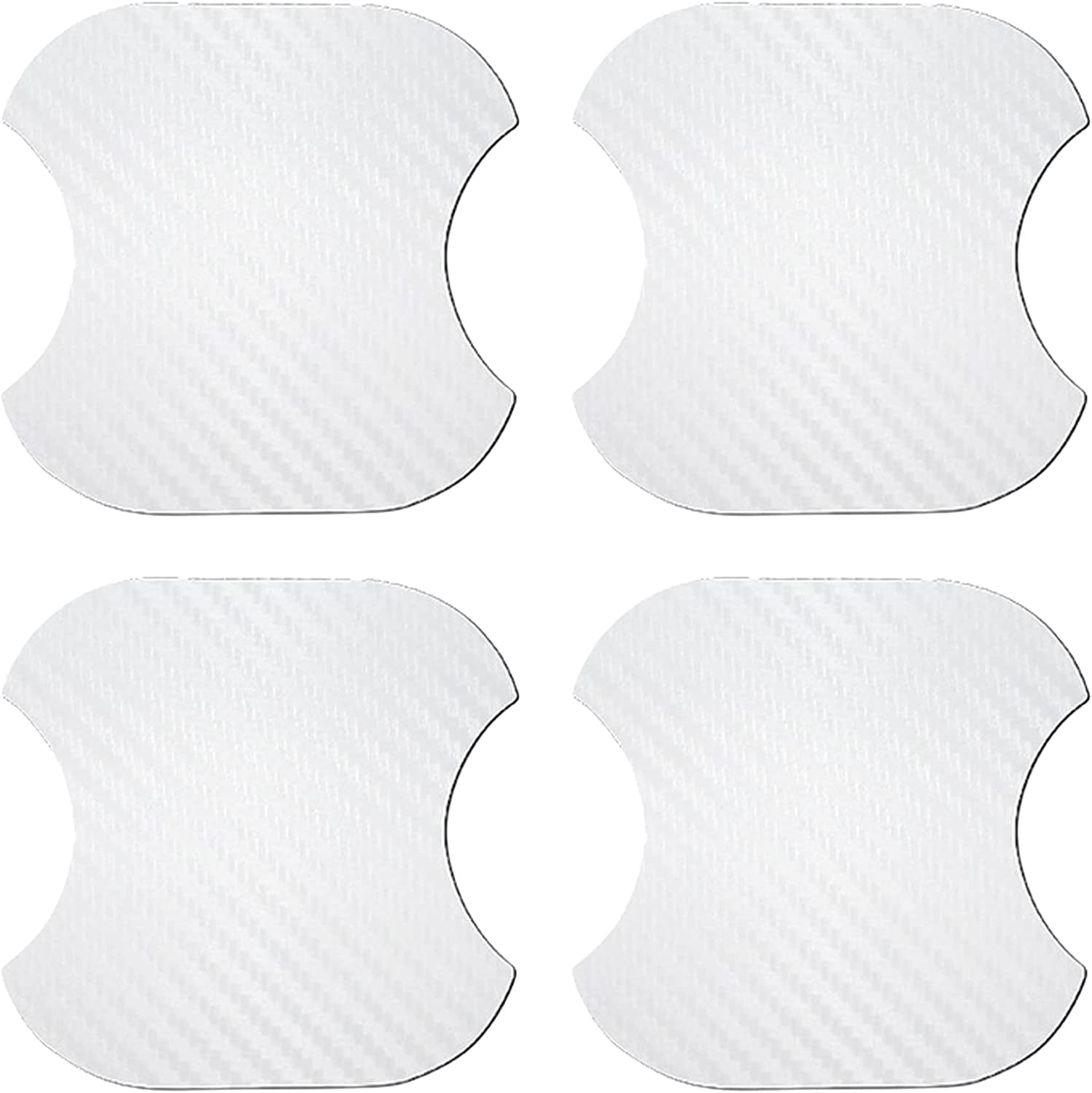 4pcs Car Door Handle Protector Bowl Sticker, Universal Car Carbon Fiber ...