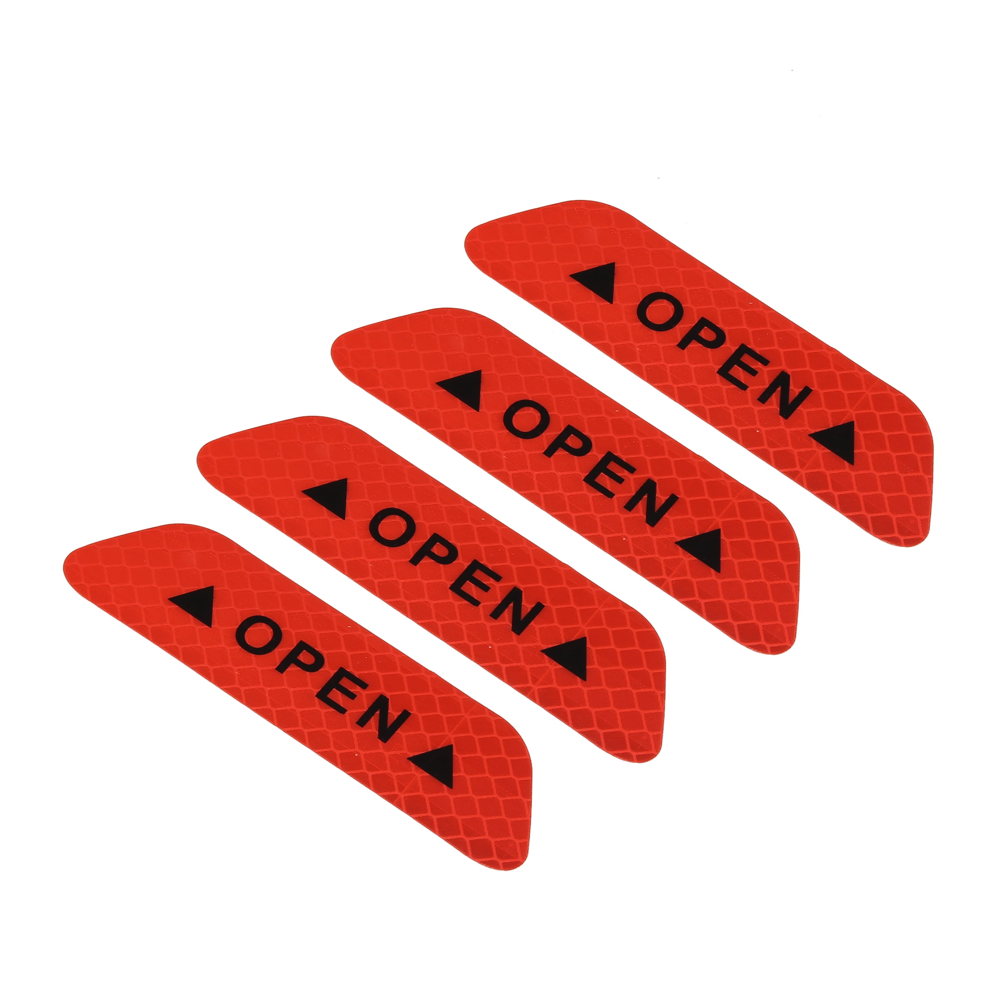 4pcs Car Door Reflective Sticker Open Warning Tape Safety Sign Decal ...