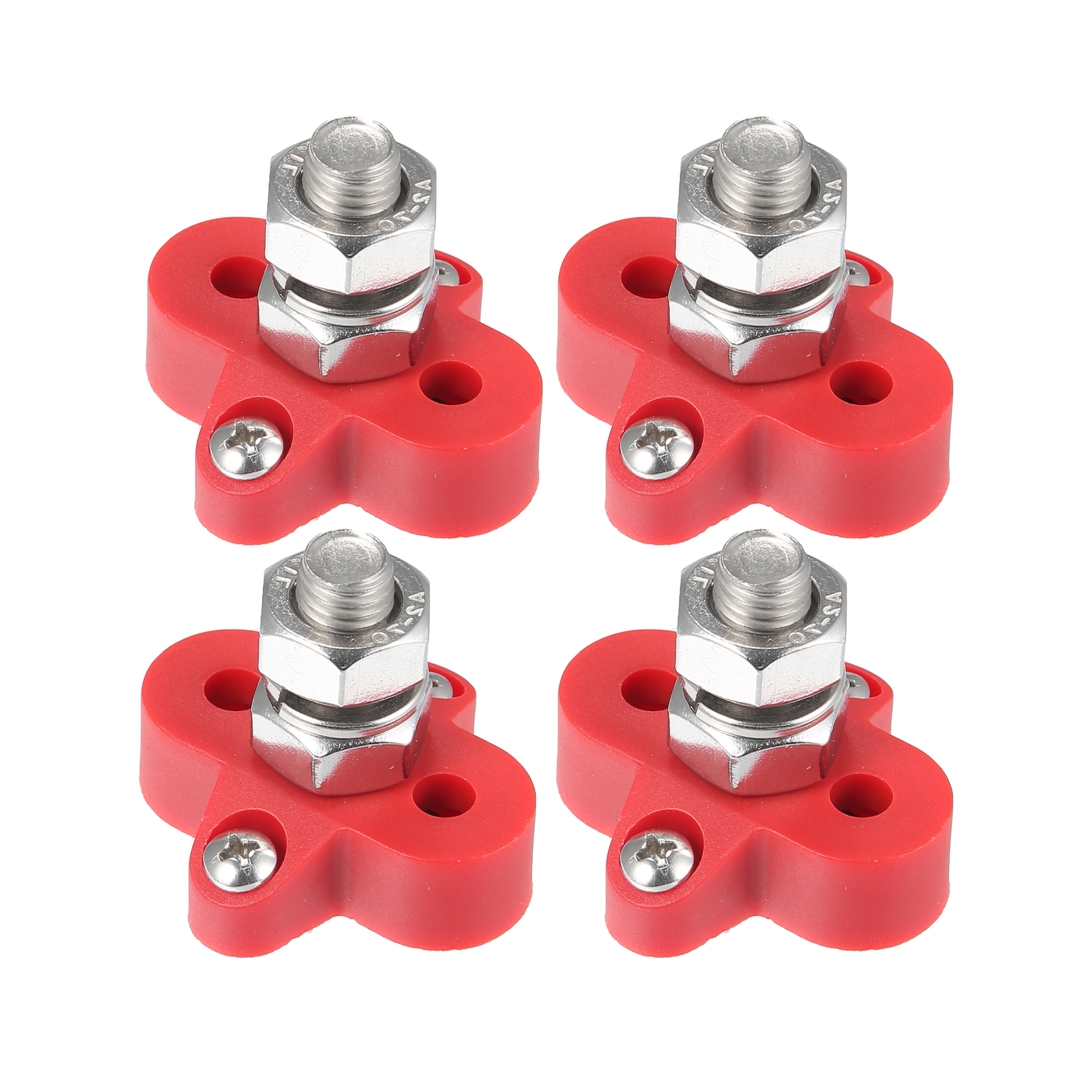 4pcs Car Junction Block M10 Single Stud Dual Power Post Insulated ...