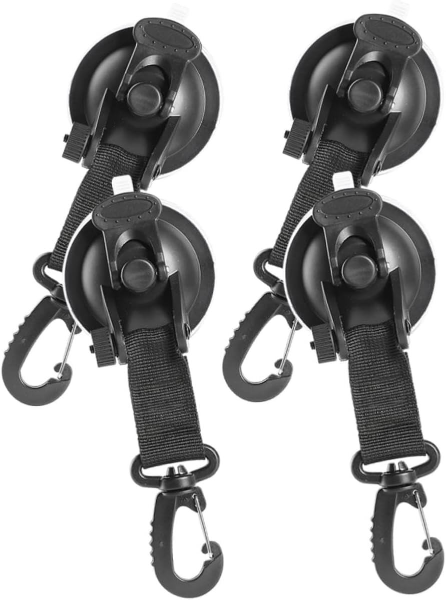 4pcs Car Tent Suction Cup Hangers Heavy Duty Heavy Duty Tent Plastic ...