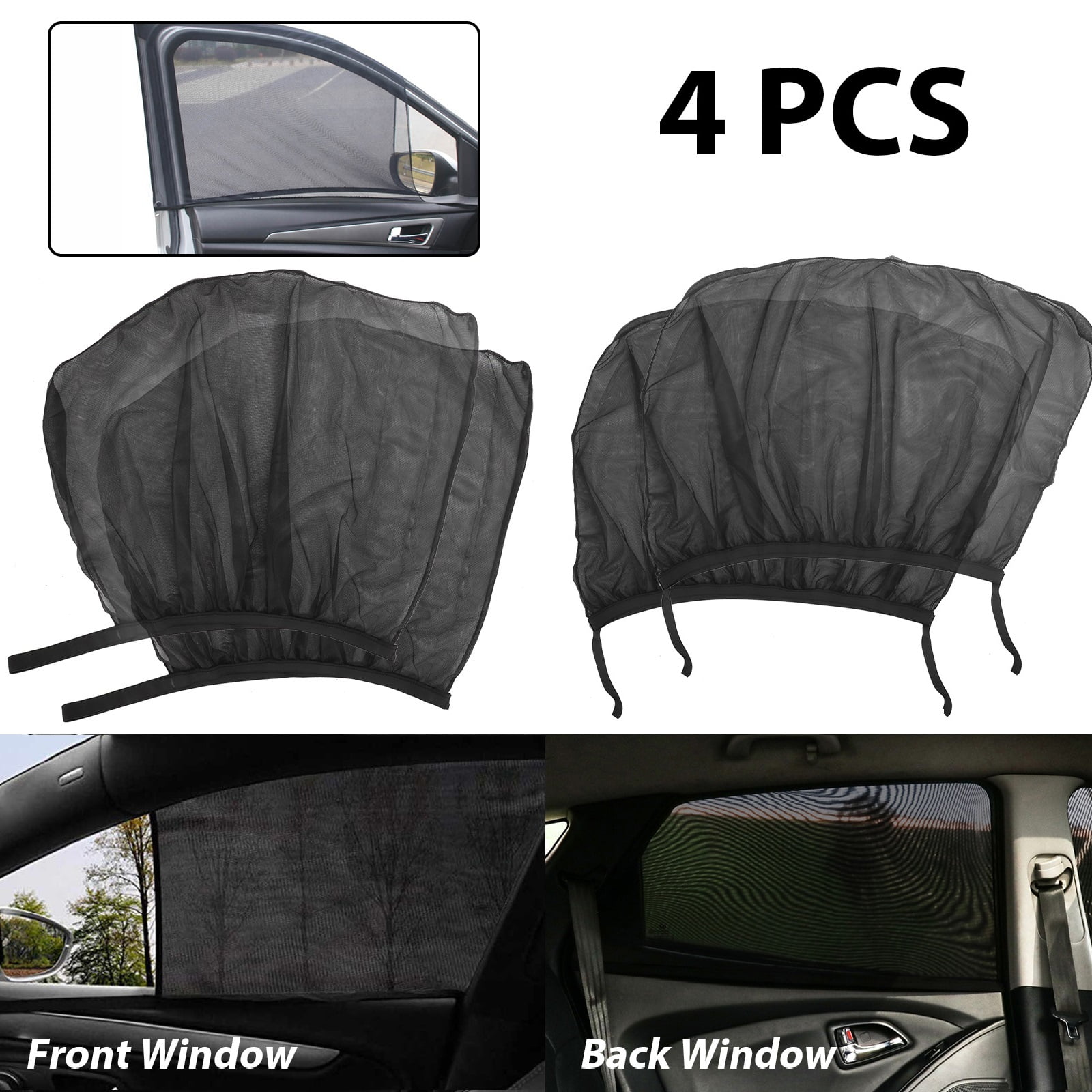 4pcs Car Window Sun Shades, Vehicle Window Sunshine Shade, Universal ...