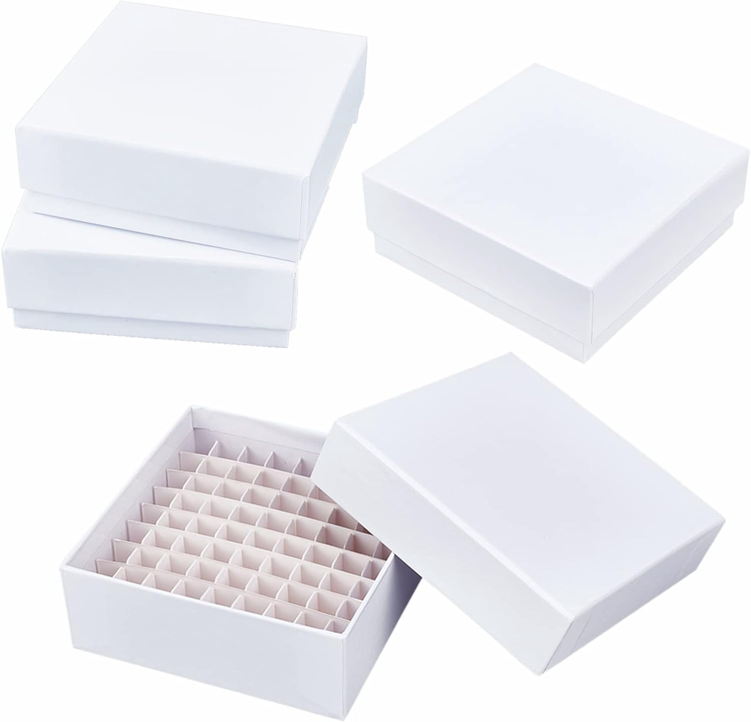 4pcs Cardboard Test Tube Freezer boxes with 100 Compartments Lab ...