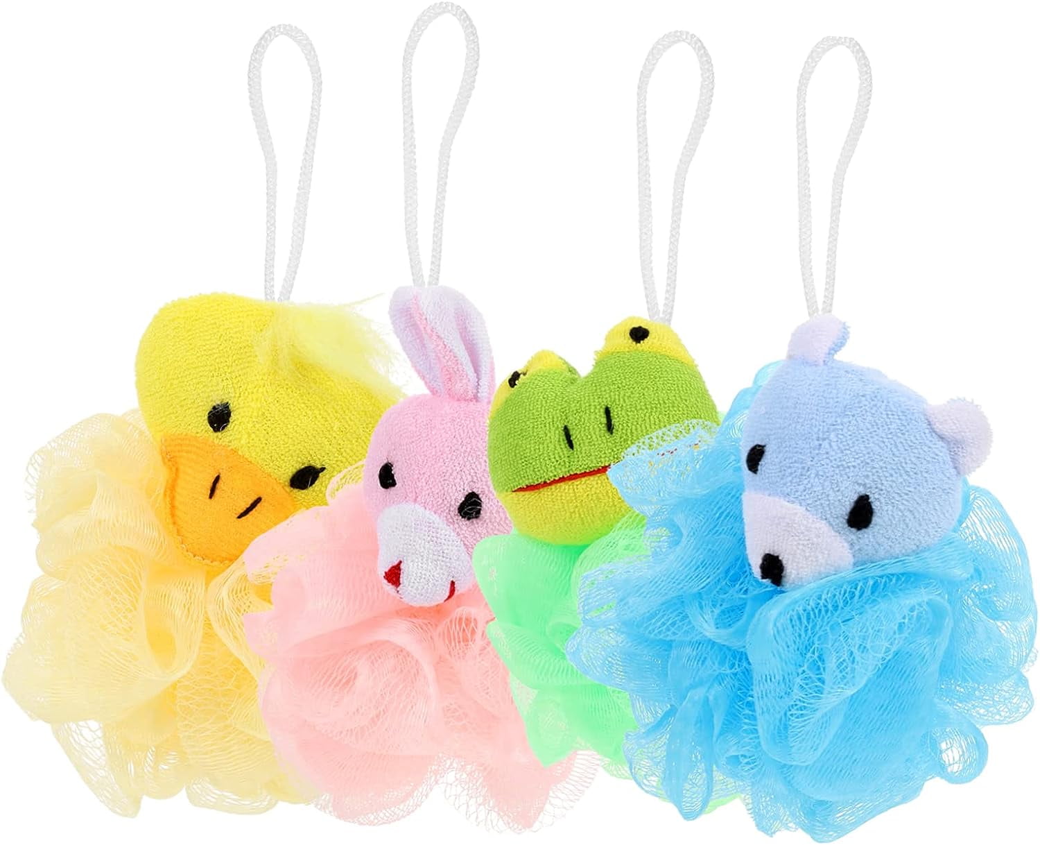 4pcs Cartoon Bath Ball Set Cleaning Scrubber Baby Sponge for Bathing ...