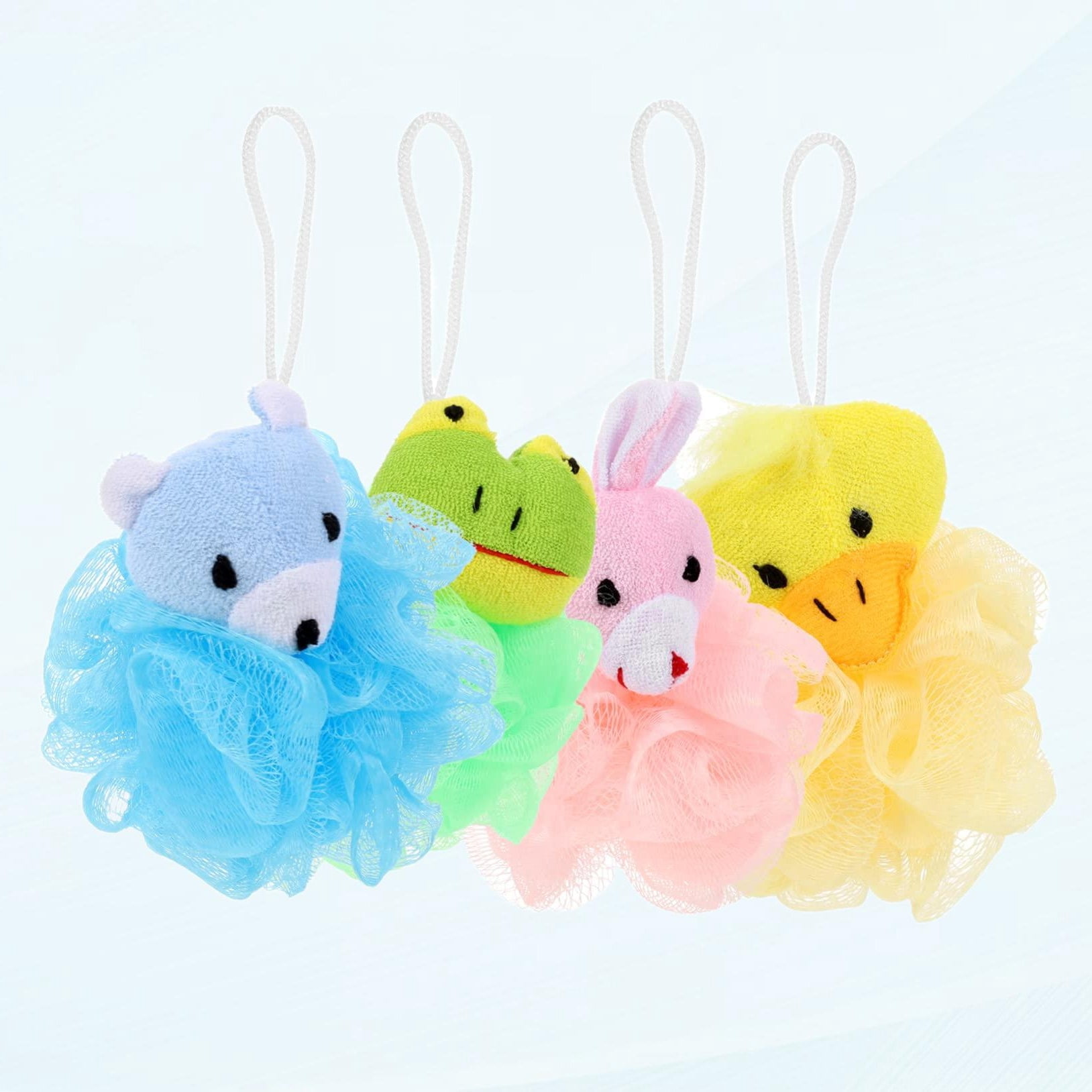 4pcs Cartoon Bath Ball Set Cleansing Sponges Body Exfoliating Bath Ball ...