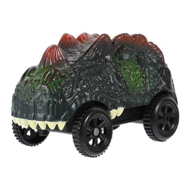 4pcs Cartoon Track Car Toy Lifelike Dinosaur Racing Car Electric Toy ...