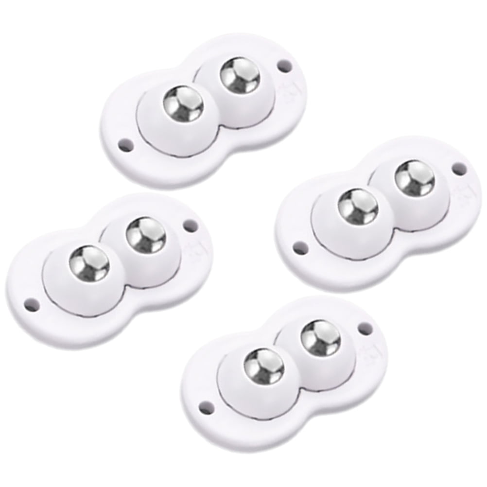 4pcs Caster Wheel Double Wheels Sticky Casters Wheel Stick On Trash Can ...