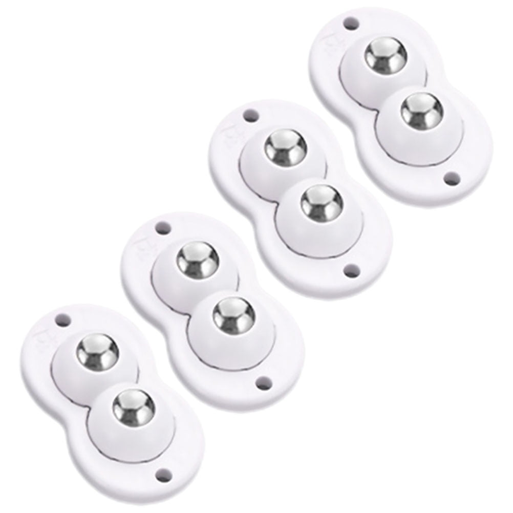 4pcs Caster Wheel Double Wheels Sticky Casters Wheel Stick On Trash Can ...