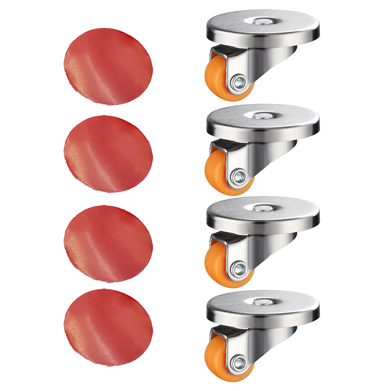4pcs Casters Desk And Chair Casters Removable Handle Small Door Wheels ...