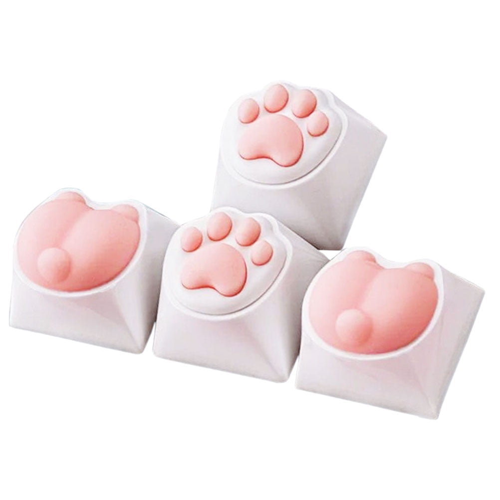 4pcs Cat Paw Keycaps Mechanical Keyboard Keycaps Gaming Keycaps Cat ...