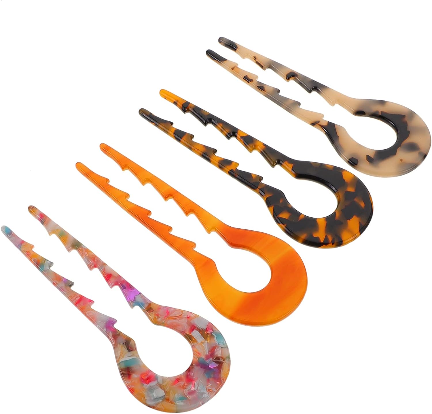 4pcs Cellulose Acetate Sheet Hairpin Hair Styling Accessories Hair ...