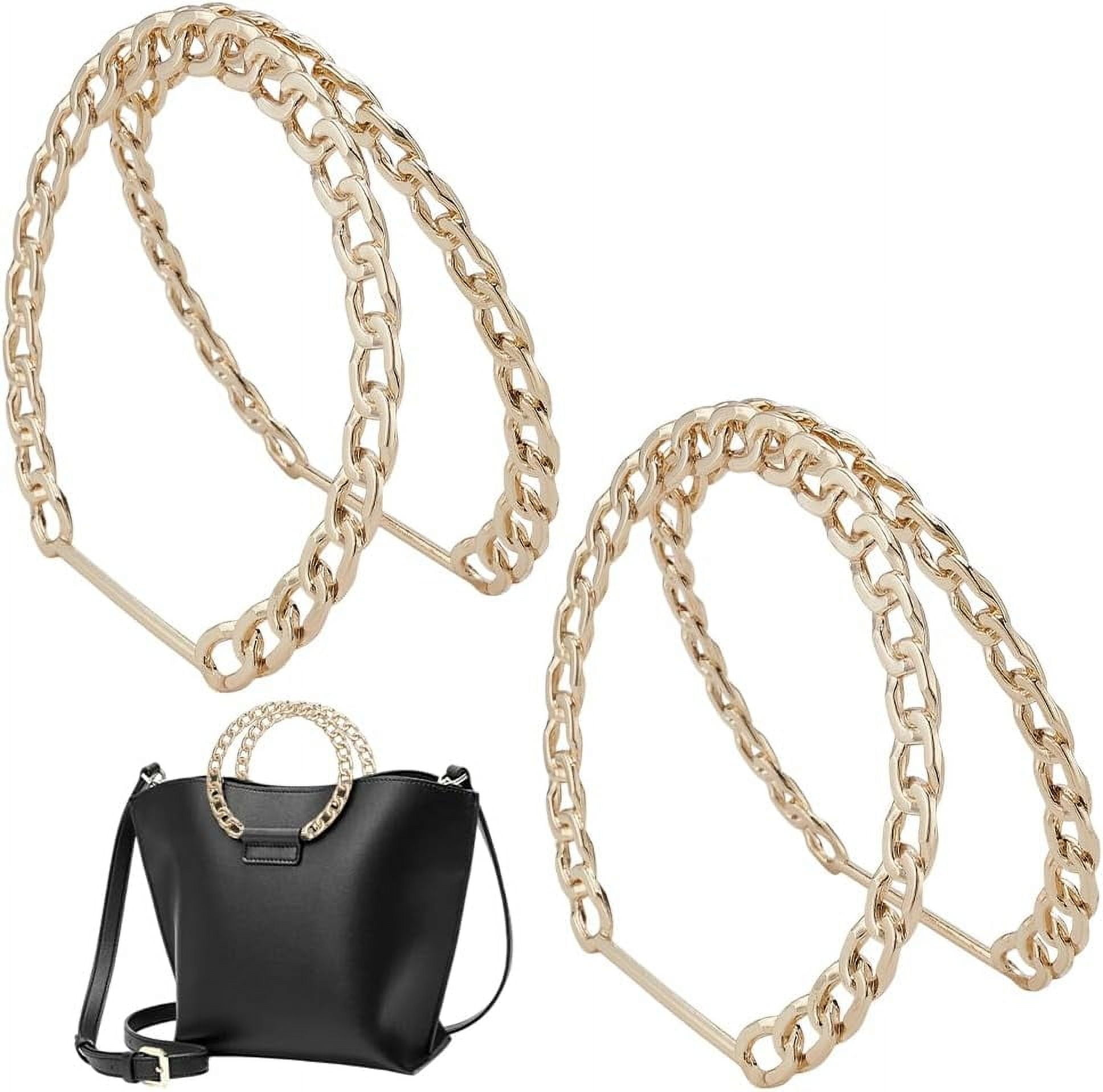 4pcs Chain Purse Handle Golden Bag Handle Strap 4.1x4.4inch Small Metal ...
