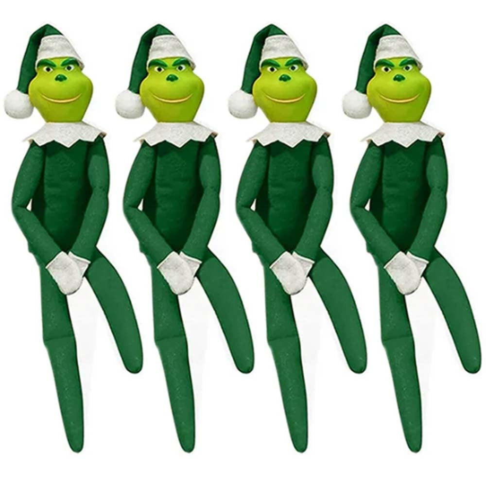 4pcs Christmas Grinch Elf Doll, Xmas Oranment Merry Christmas Decor for ...