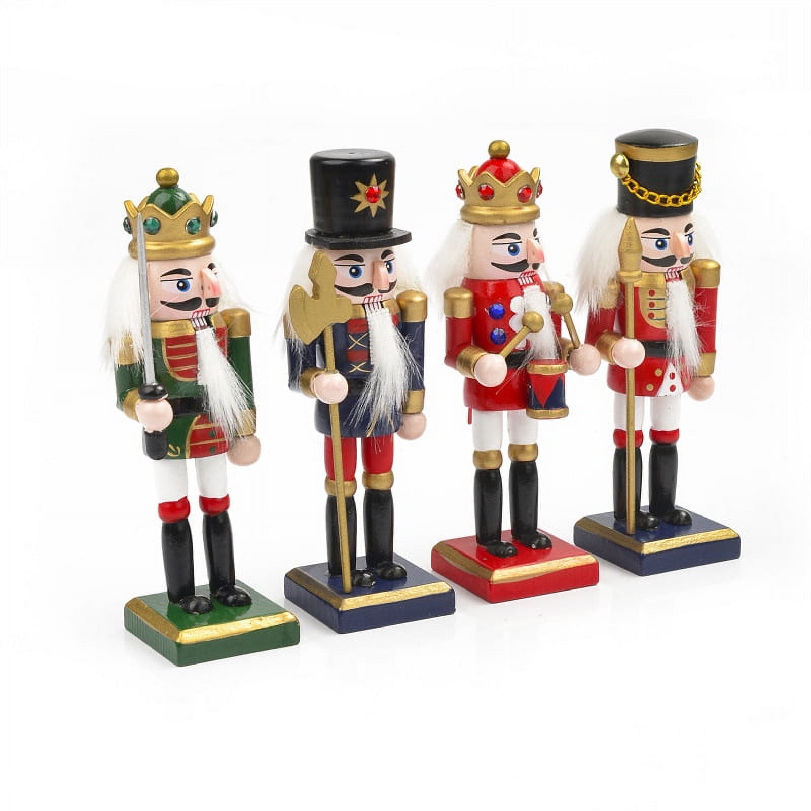 USHOBE Festive Nutcracker Table Decorations 4Pcs 4.91X1.38X1.38in ...