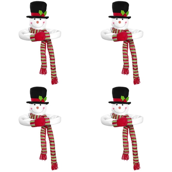 4pcs Christmas Tree Topper Snowman Hugger Christmas Snowman of the Tree ...