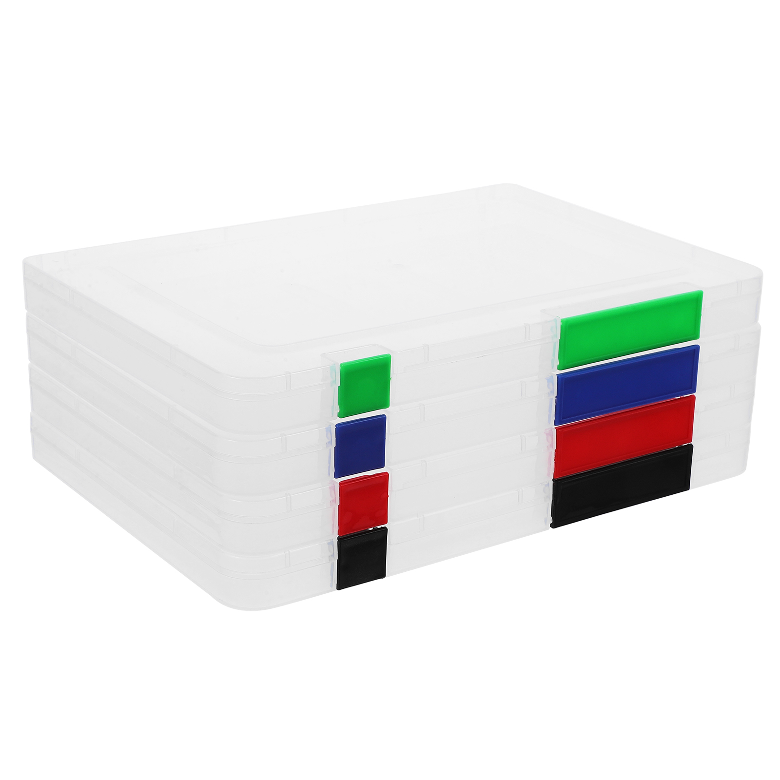 4pcs Clear A5 Plastic Storage Box Portable Project Case for Scrapbook ...