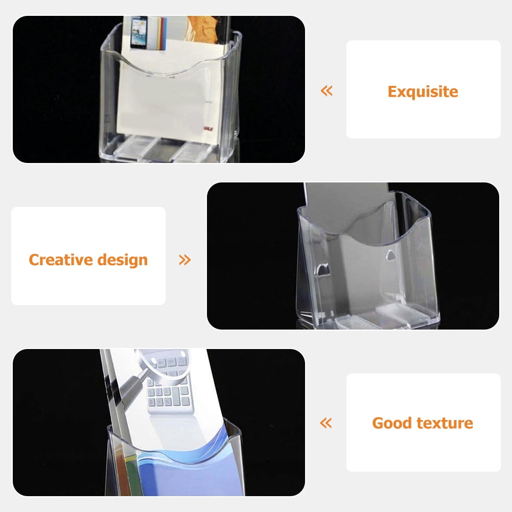 4pcs Clear Acrylic Brochure Holder Acrylic Brochure Stands Brochure ...