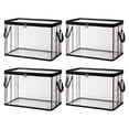 4pcs Clear PVC Zippered Storage Box,Extra Large Portable Organizer Bin ...