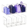 4pcs Clear Plastic Purse Handbag Organizer 4 Sections Bag Closet Shelf ...