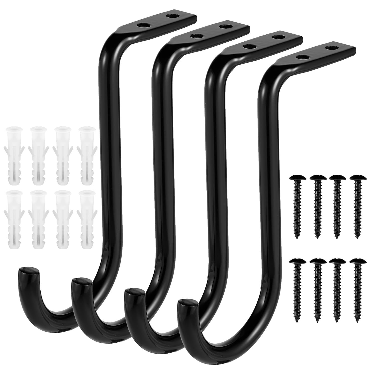 4pcs Closet Rod Hangers, U-Shaped Closet Rod Center Support Wall Mount ...