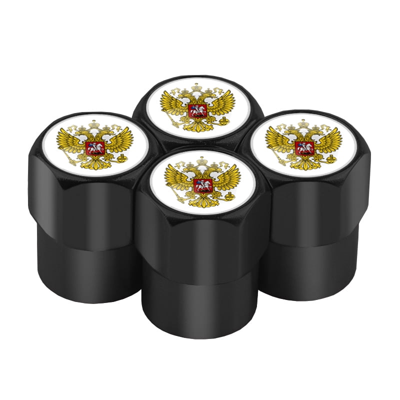 4pcs Coat of Arms of Russia Wheel Tire Valve Cap Tyre Dust Caps For ...