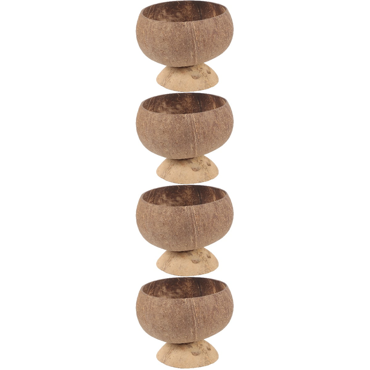4pcs Coconuts Shell Bowl Decorative Salad Bowl Natural Coconuts Shell ...
