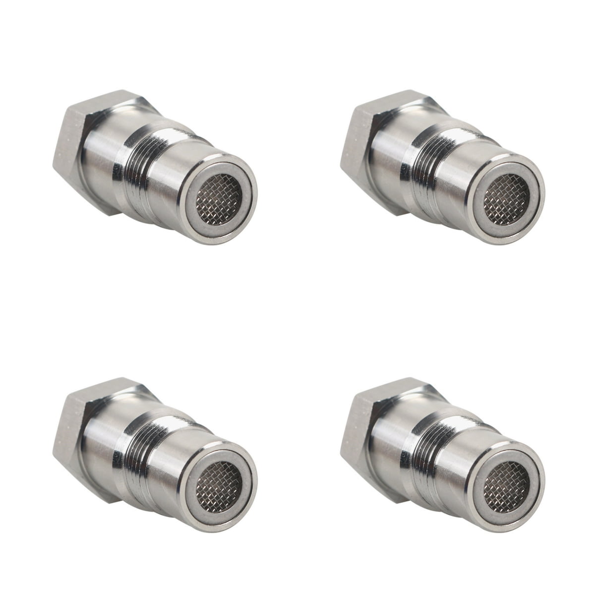 4pcs Connector M18x1.5 Thread Adapter Straight Oxygen Sensor Stainless ...