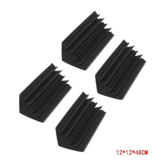 4pcs Corner Bass Acoustic Soundproofing Polyurethane Foam Sound ...