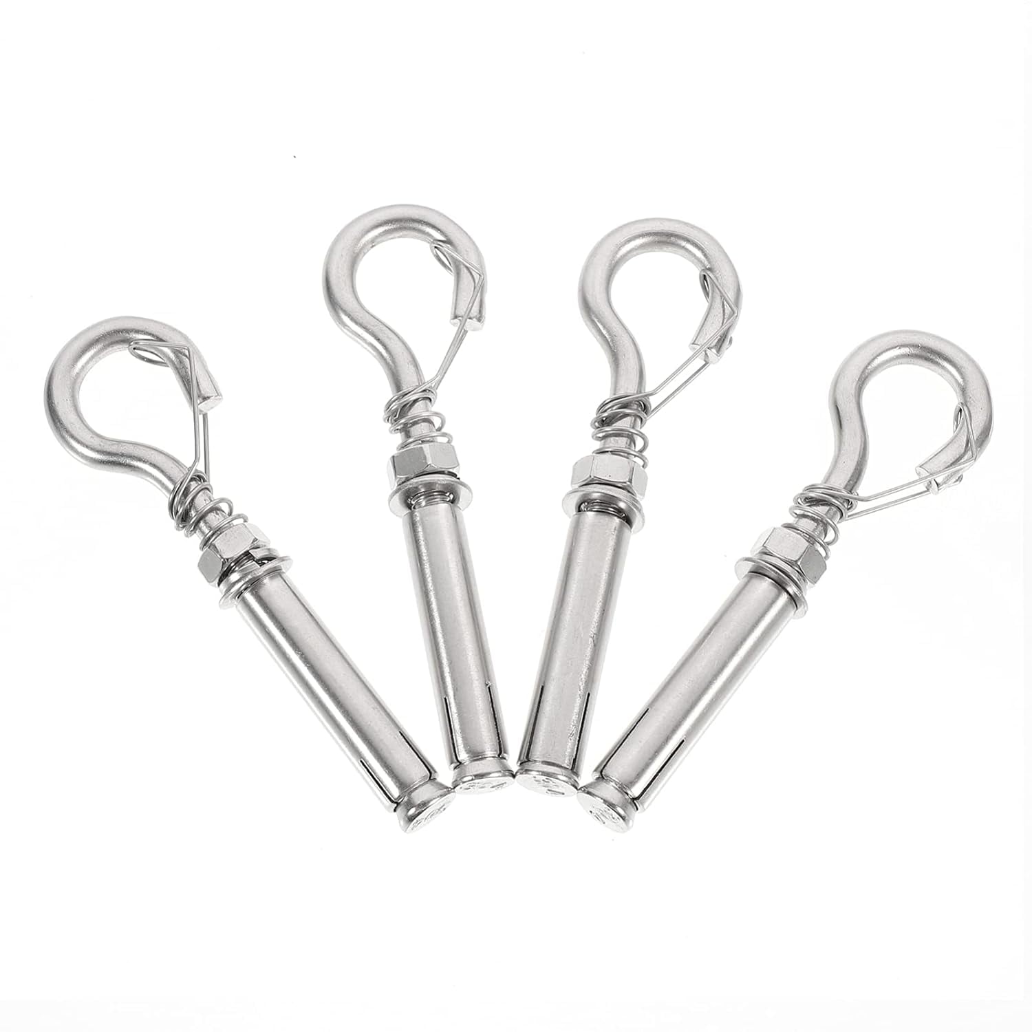 4pcs Cover Spring with Anchor Rings Concrete Steel Screw Hook Bolt ...
