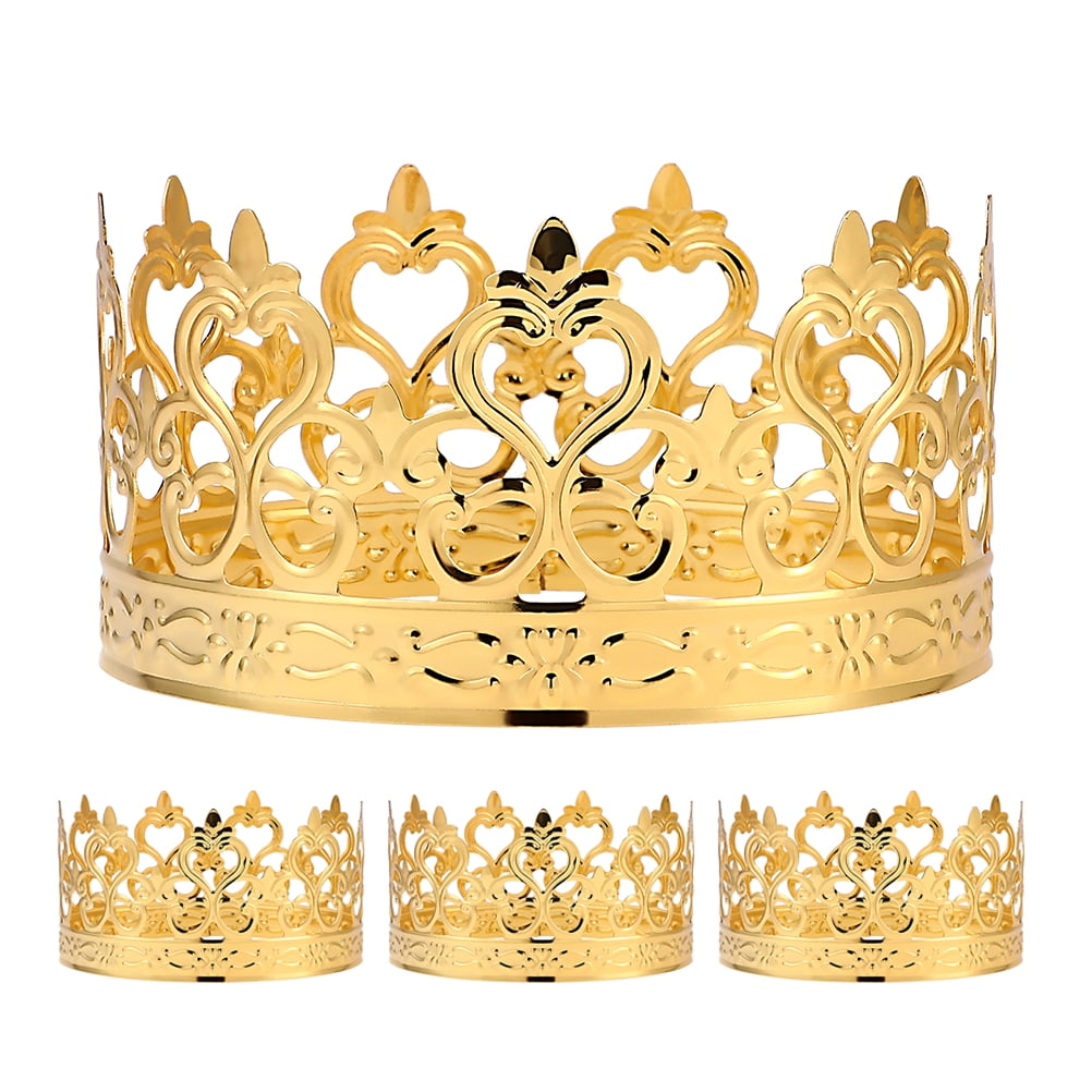 4pcs Crown Cake Decoration Crown Centerpieces For Tables Wedding ...