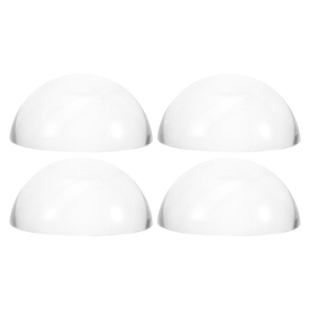 4pcs Crystal Dome Paperweight Clear Paperweights Heavy Glass Hemisphere ...