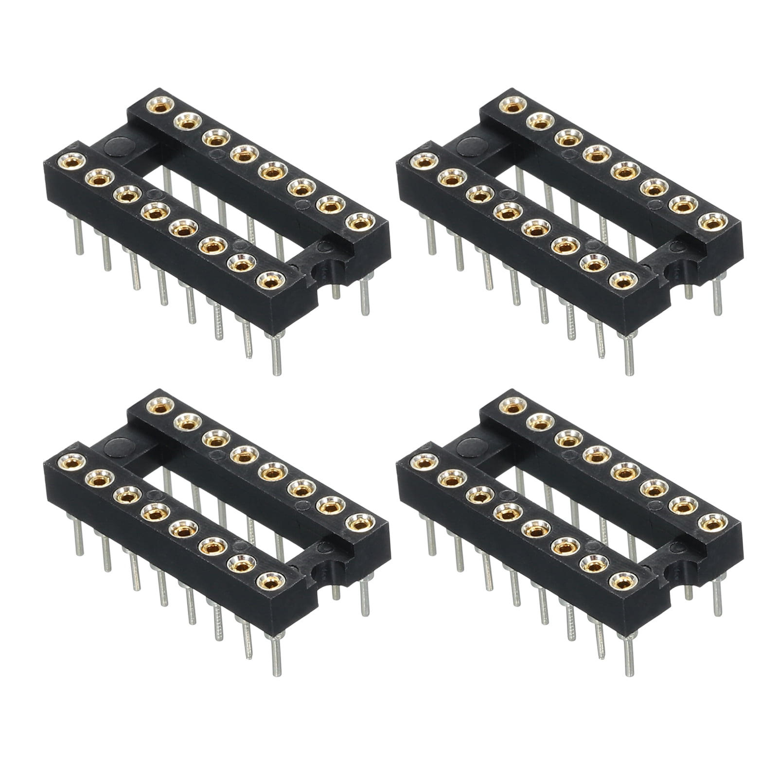 4pcs DIP IC Chip Socket Adapter Round Pin 16P 2.54mm Pitch IC Socket ...