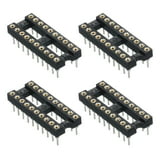 4pcs DIP IC Chip Socket Adapter Round Pin 20P 2.54mm Pitch IC Socket ...