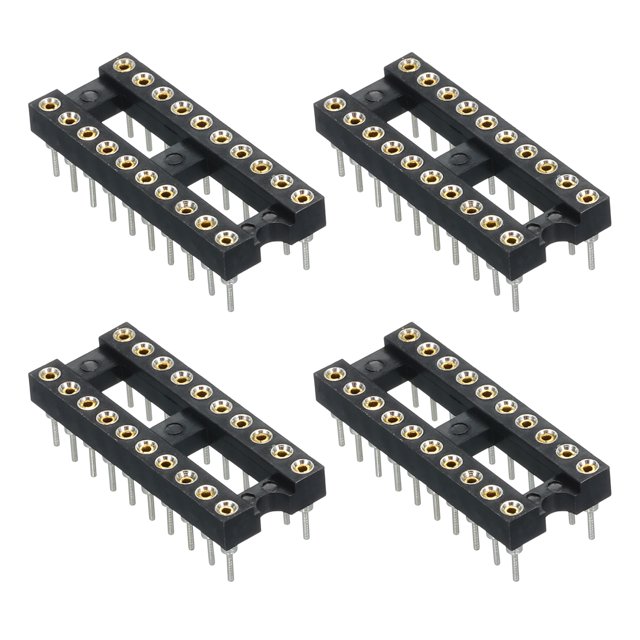 4pcs DIP IC Chip Socket Adapter Round Pin 20P 2.54mm Pitch IC Socket ...