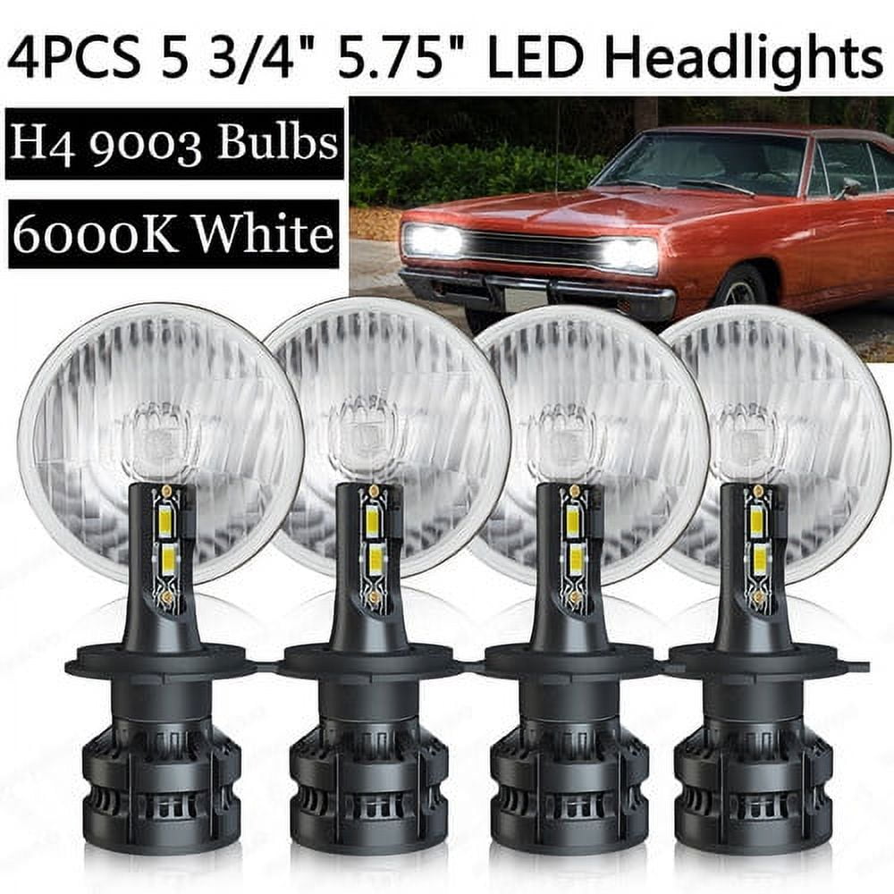 4pcs DOT 5.75" Round LED Headlights High/Low Beam White For Pontiac GTO ...