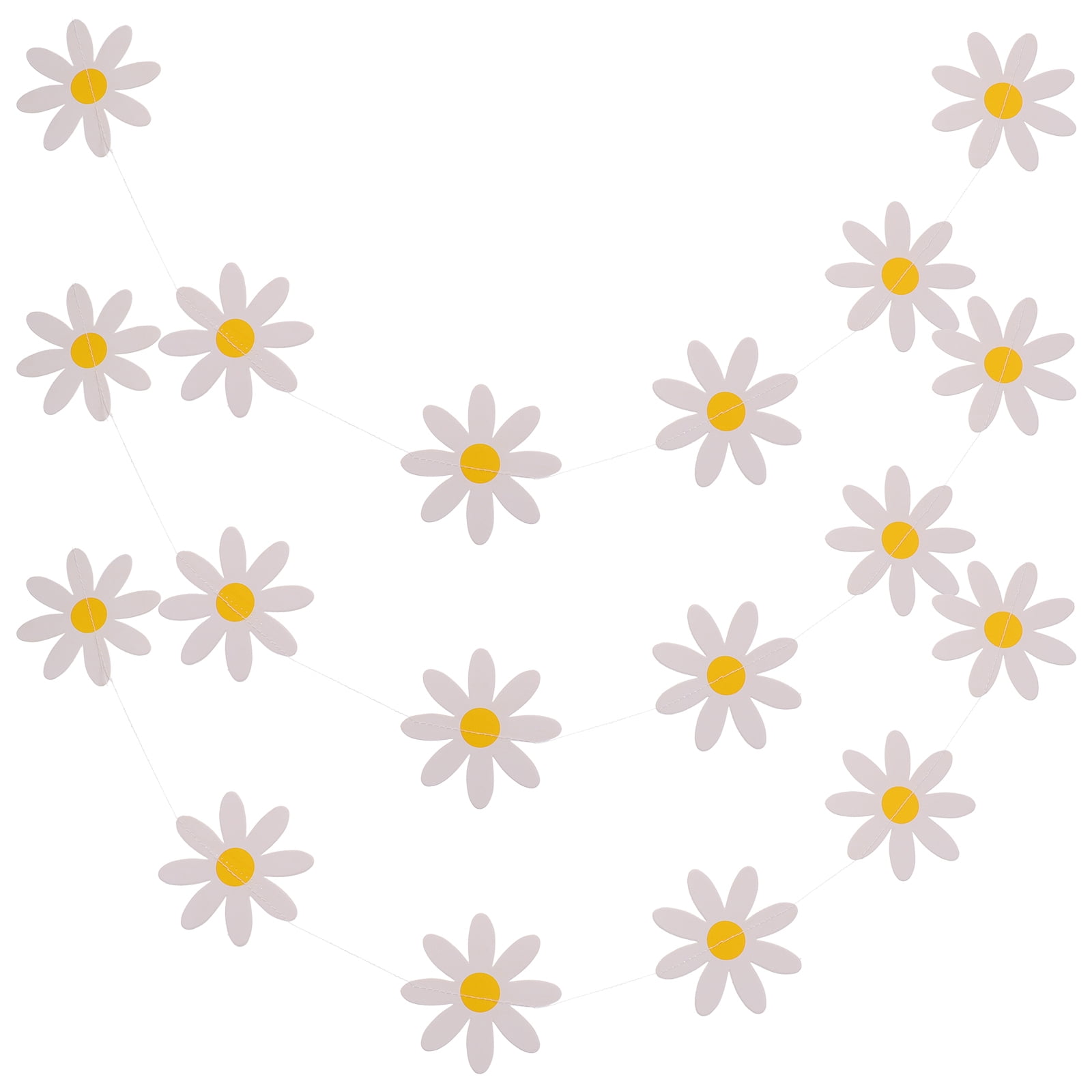 4pcs Daisy Banner Garland Daisy Party Hanging Banner Birthday Party ...