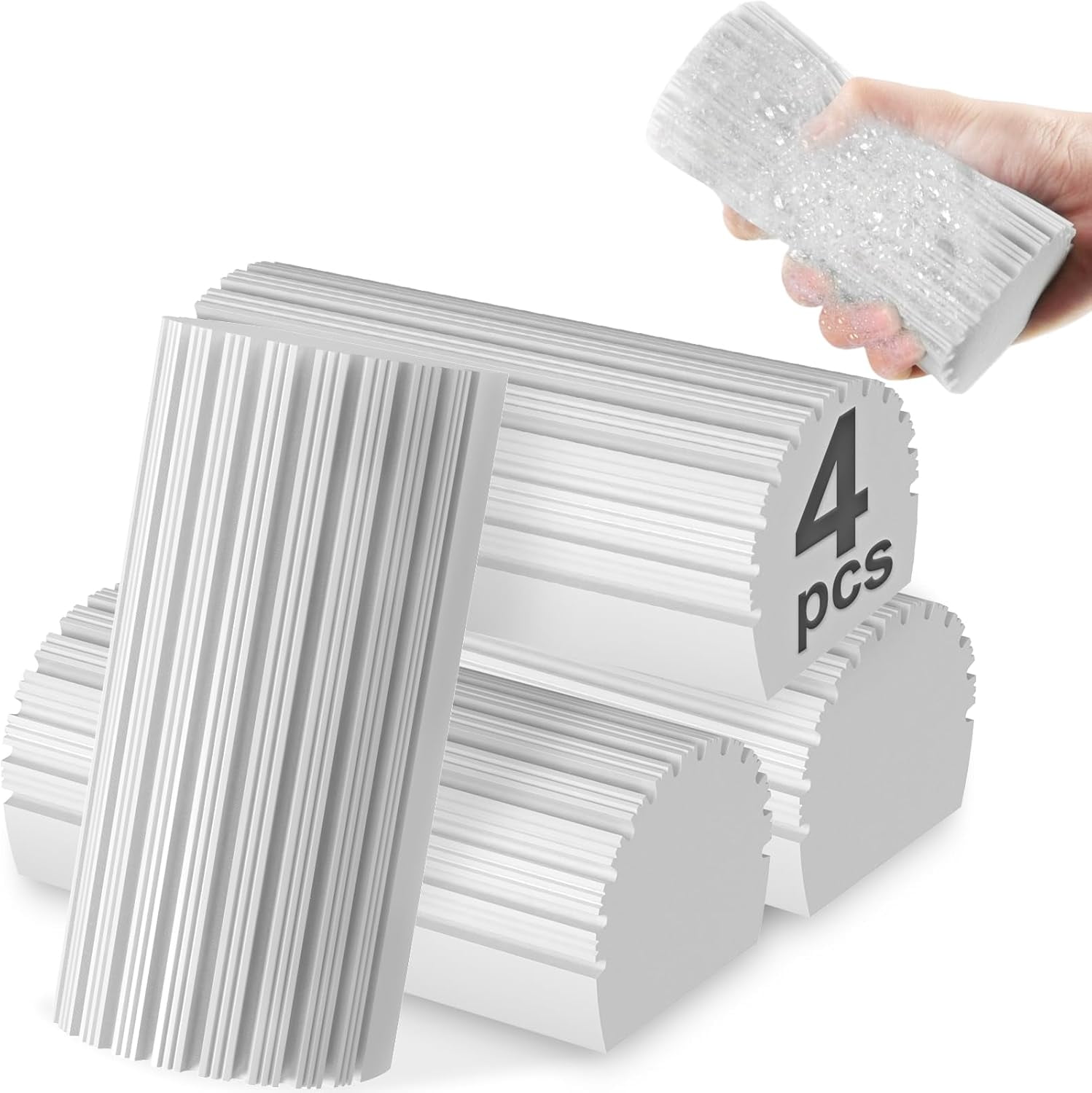 4pcs Damp Dusting Sponge Duster, Household Clean Sponges Duster for ...