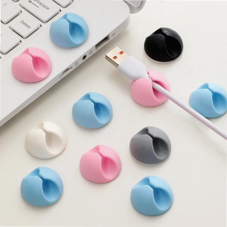 4pcs Data Cable Fixers, self-adhesive cable holders, random colors for ...