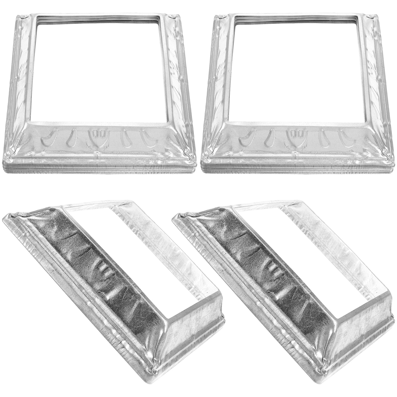 4pcs Deck Post Bases Post Square Brackets Heavy Duty Deck Post Base ...