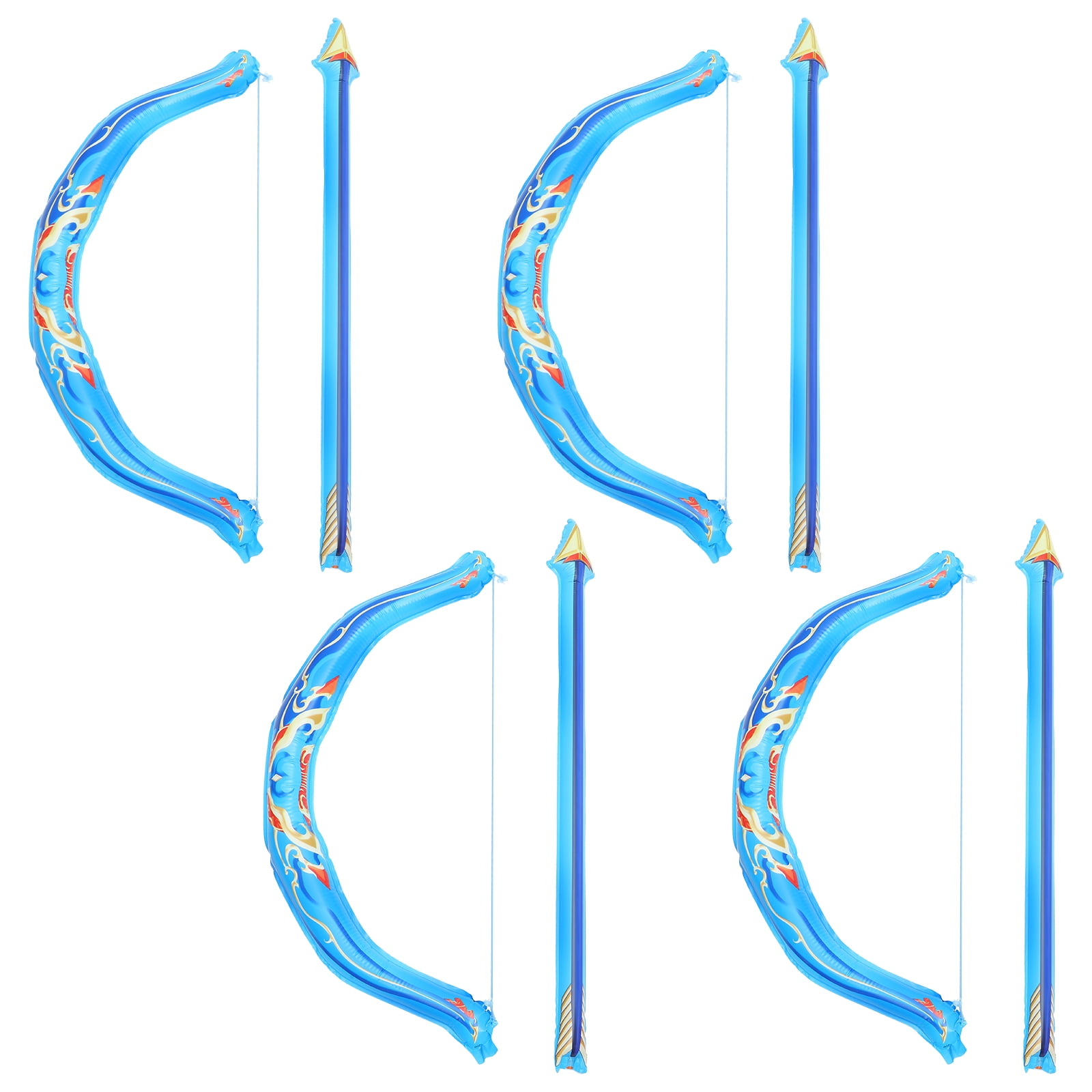 WHAMVOX 4Pcs Sky-Blue Aluminum Film Bow and Arrow Balloons for ...