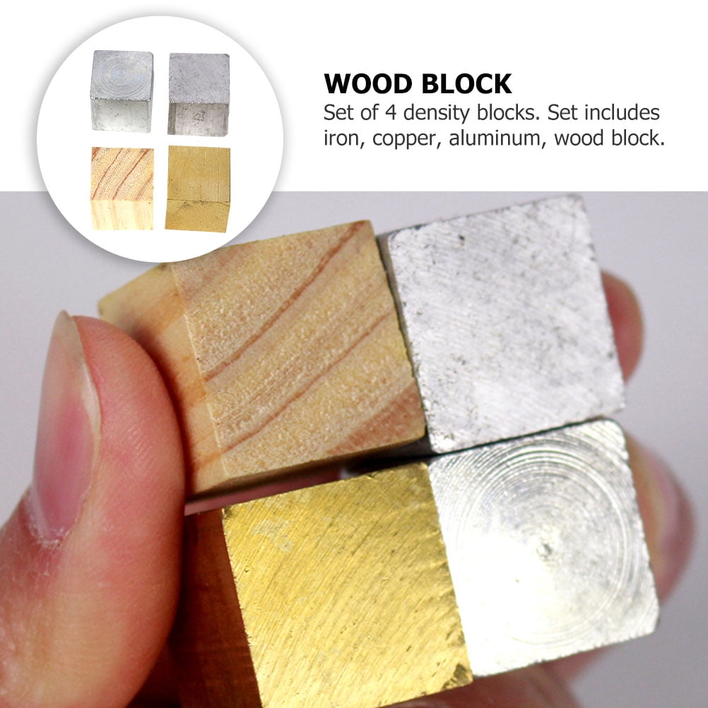 Science Education Product Set of 4 Density Blocks Copper Iron Aluminum ...