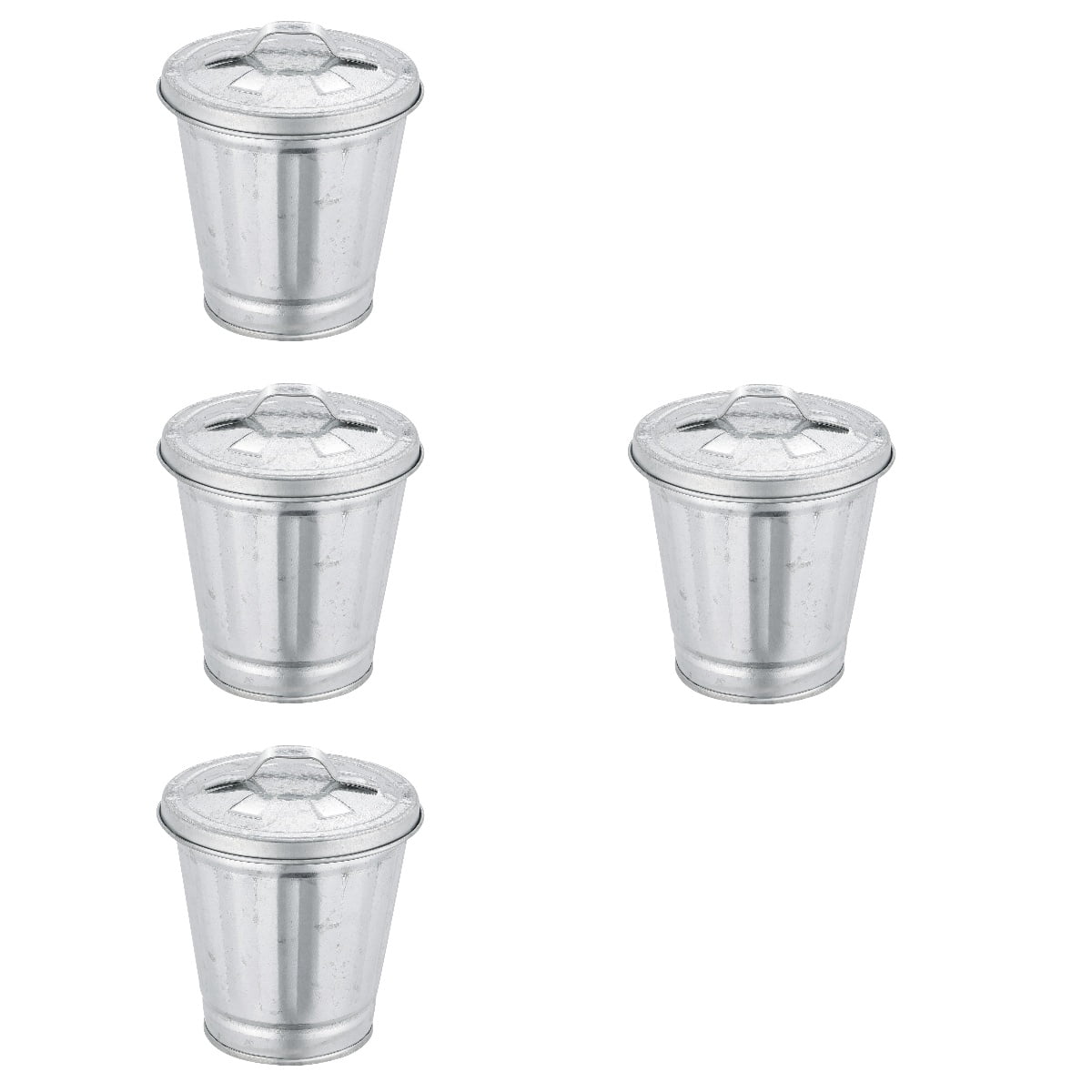 4pcs Desktop Waste Container Mini Flower Pot Waste Paper Basket Home ...