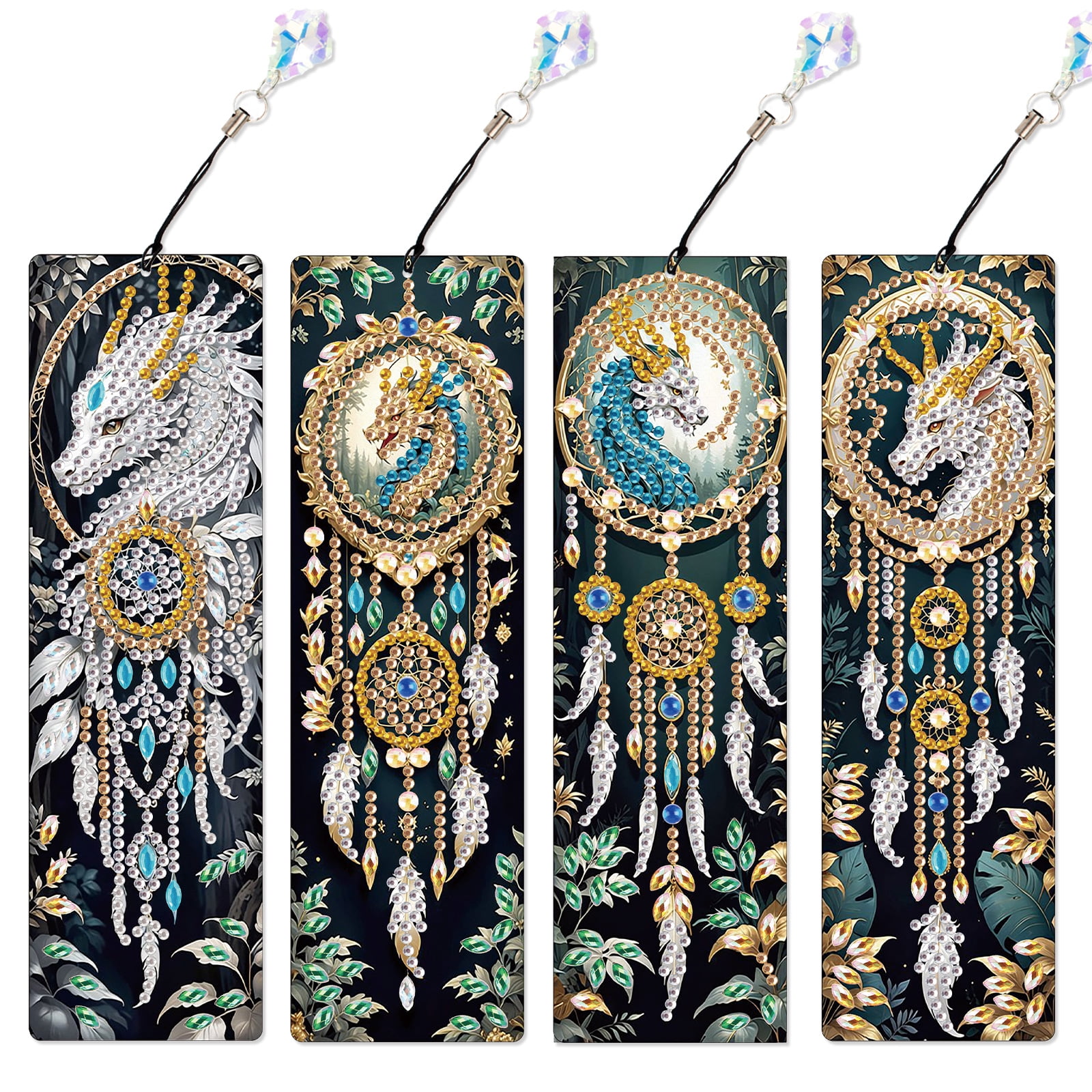 4pcs Diamond Art Painting Kit Dragon Dreamcatcher - Walmart.com