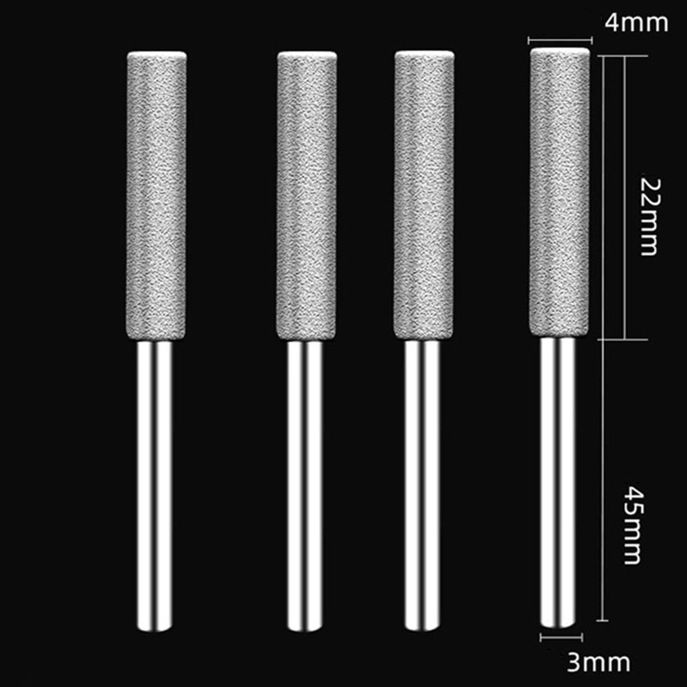 4pcs Diamond Chainsaw Ener Cylindrical Burr Chainsaw Sharpener Stone ...