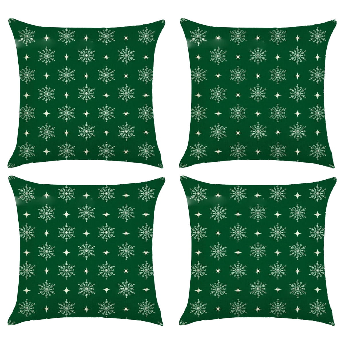 4pcs Digital Printed Linen Pillow Cover Hall Sofa Bedroom Gift Waist ...