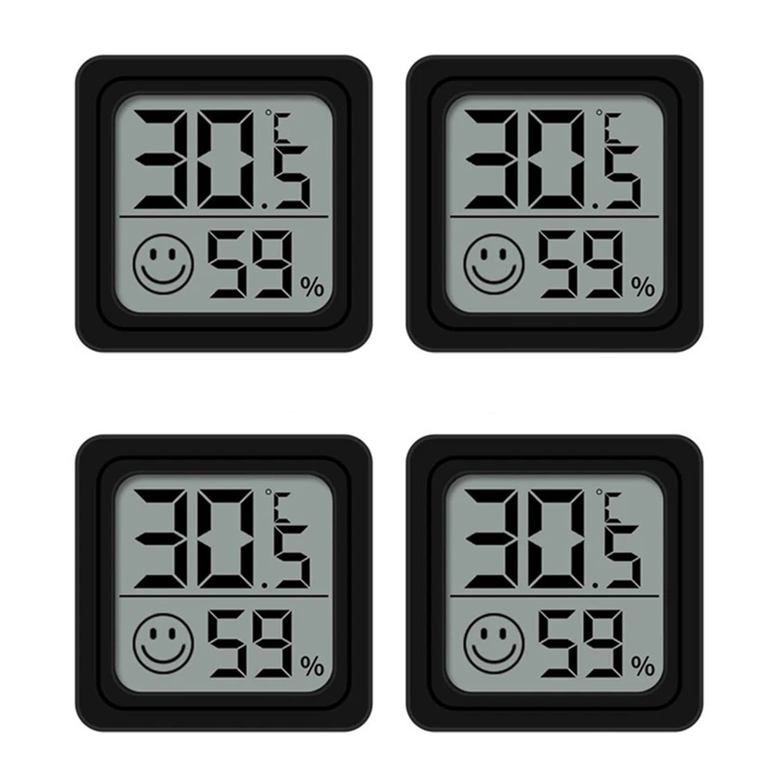 4pcs Digital Thermometer Hygrometer Indoor Mini Temperature LCD ...