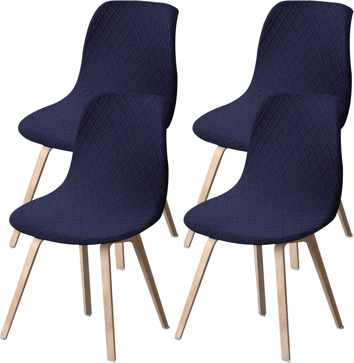 4pcs Dining Room Chair Covers, Minimalist Shell Chair Cover, Elastic ...