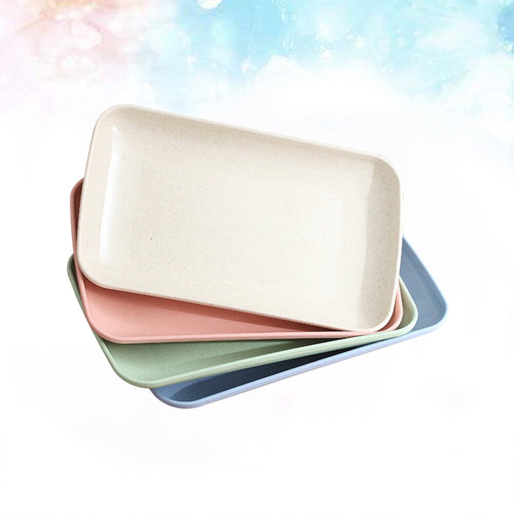 Raindrops Ecofriendly Wheat Fiber Dinner Plates Set of 4 Lightweight ...