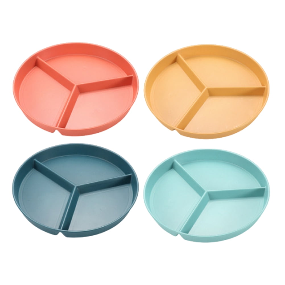 4pcs Divider Plates Divided Dinner Plates Food Serving Tray Sectioned ...